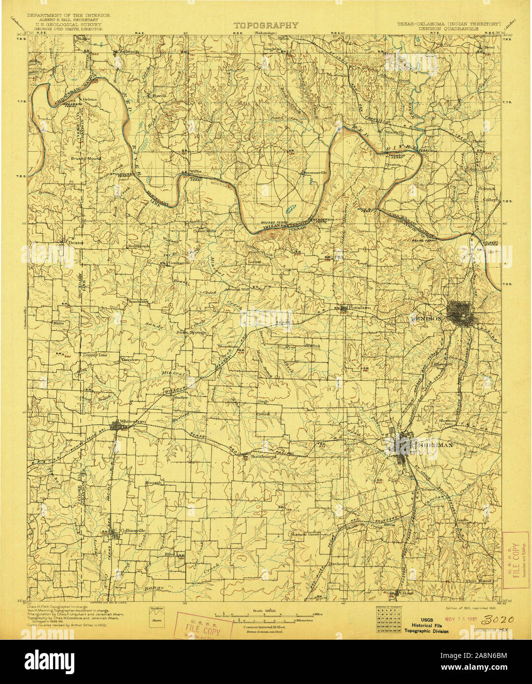 Denison map hi-res stock photography and images - Alamy