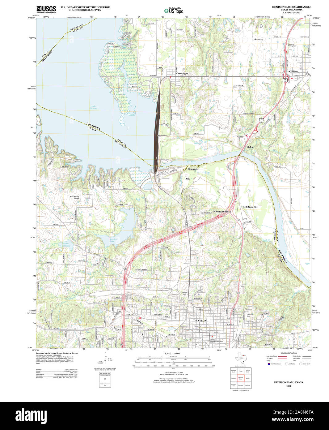 Denison map hi-res stock photography and images - Alamy