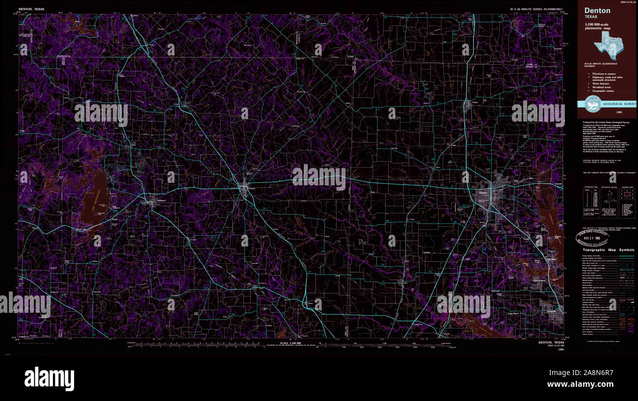 Denton texas map hi-res stock photography and images - Alamy