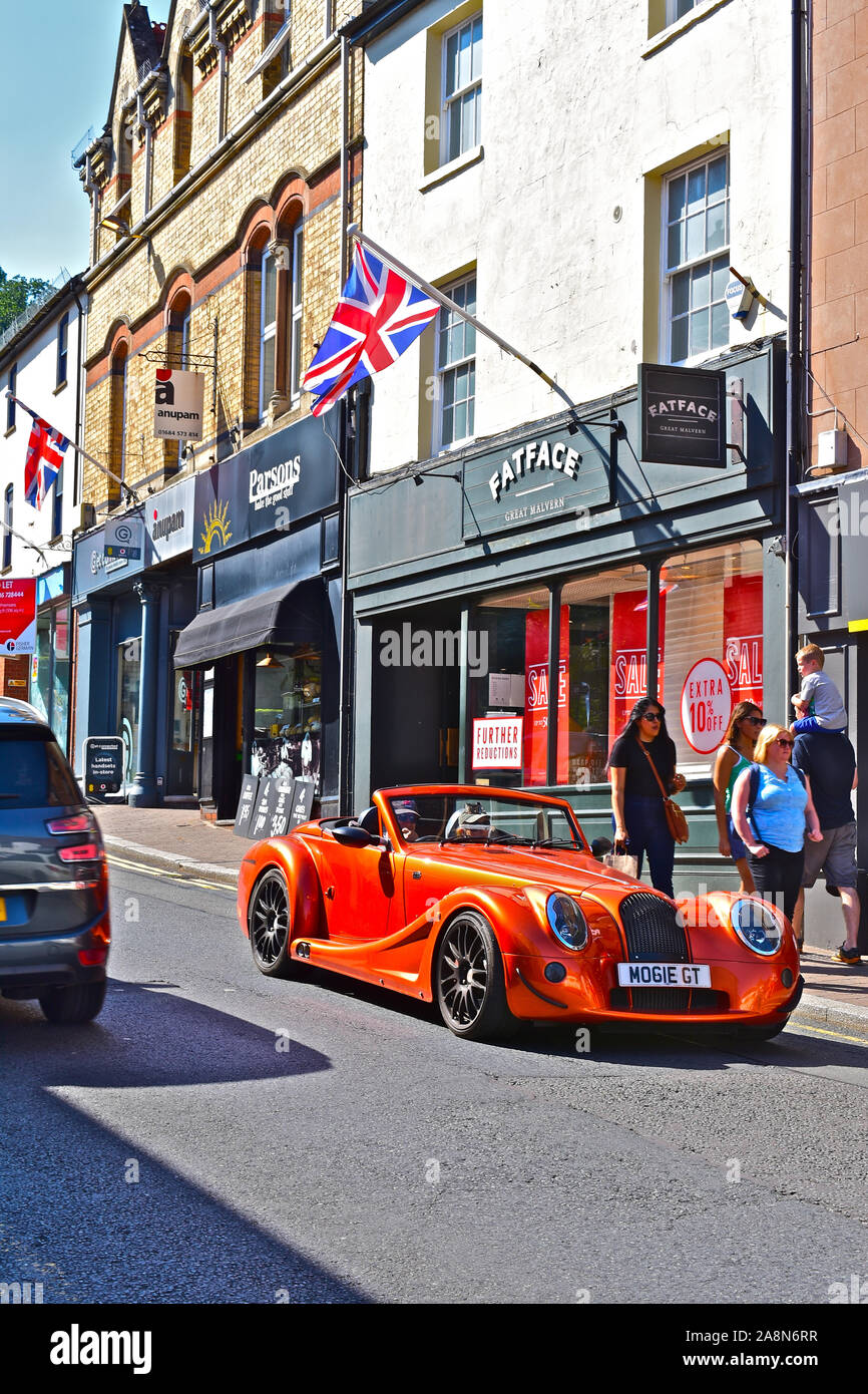 A Morgan Aero GT sports car in it's home town of Malvern where the ...