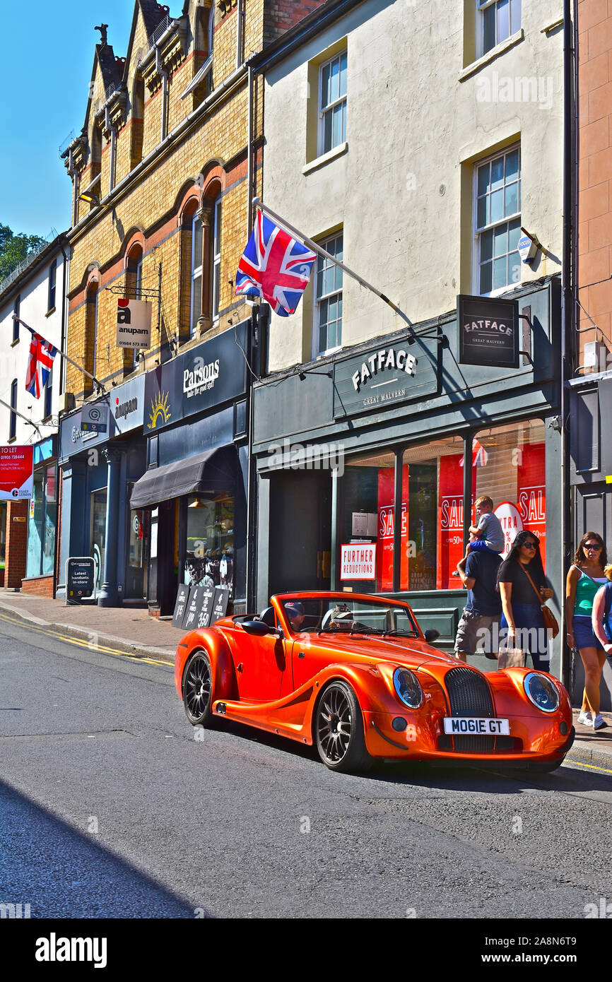 A Morgan Aero GT sports car in it's home town of Malvern where the ...