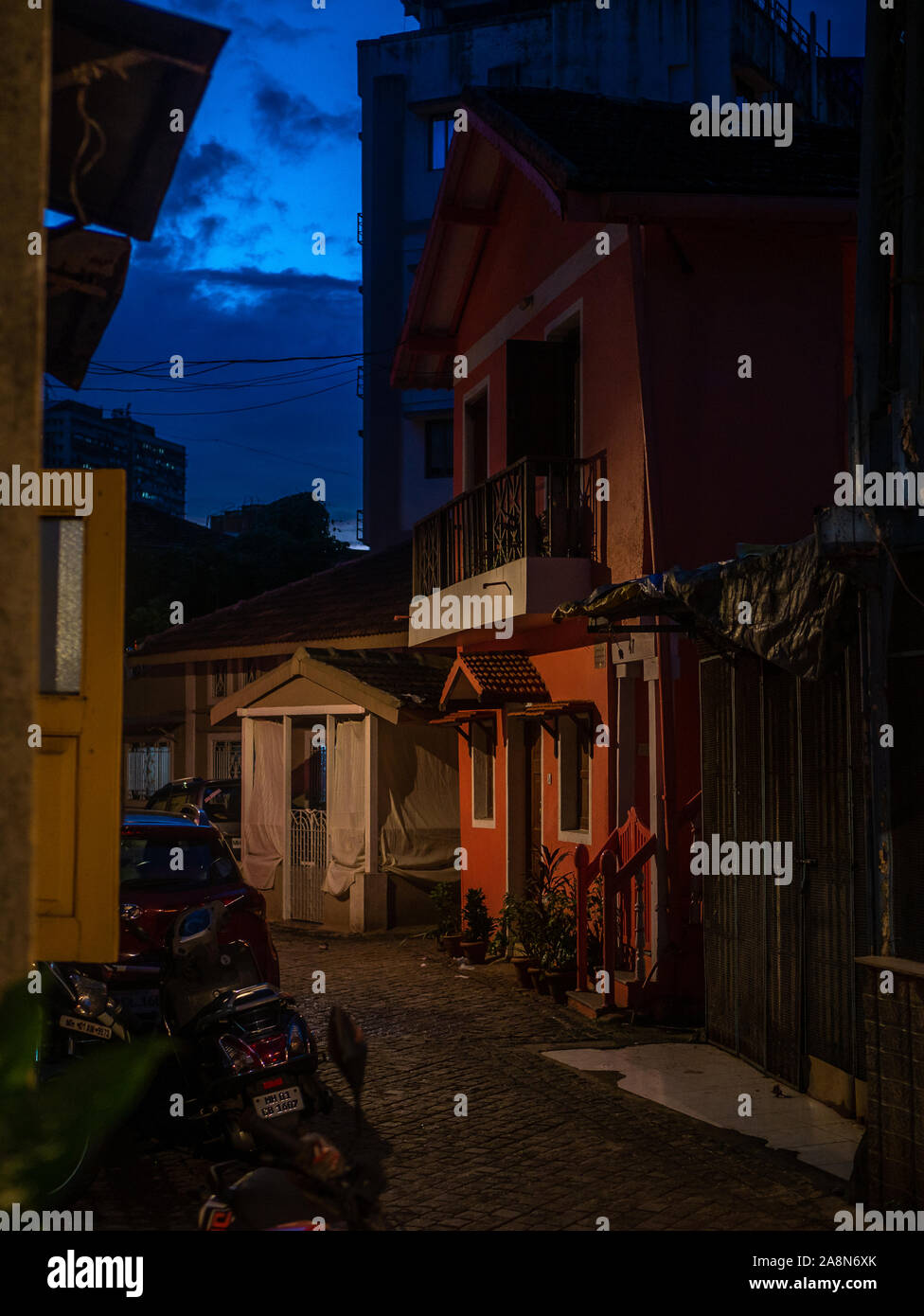 Mumbai, India - October 28,2019 : Heritage houses in a lane of ...