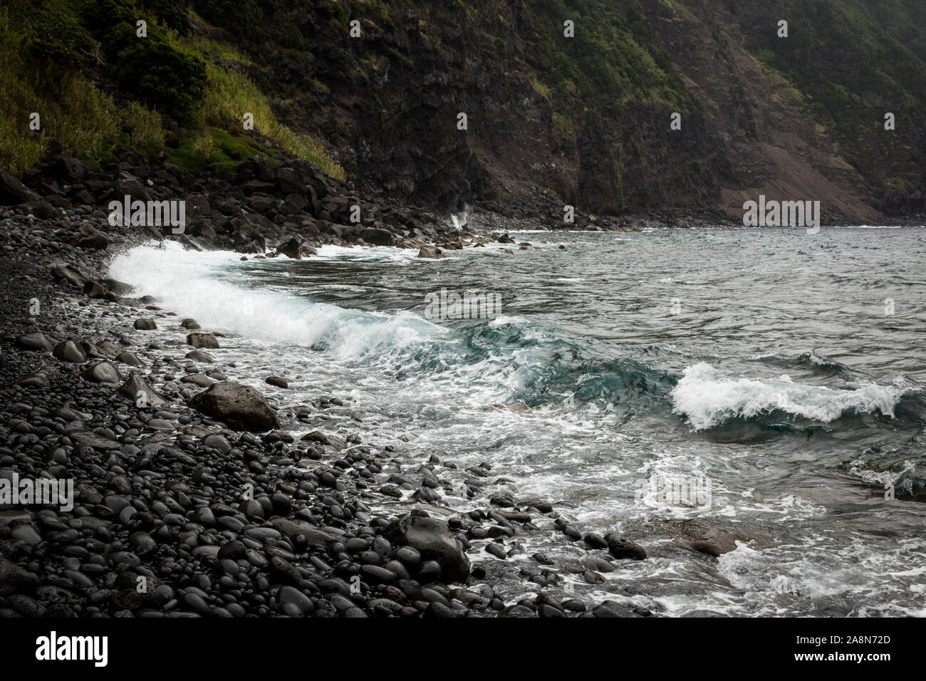 Varadouro beach. Faial, Azores, Portugal Stock Photo - Alamy