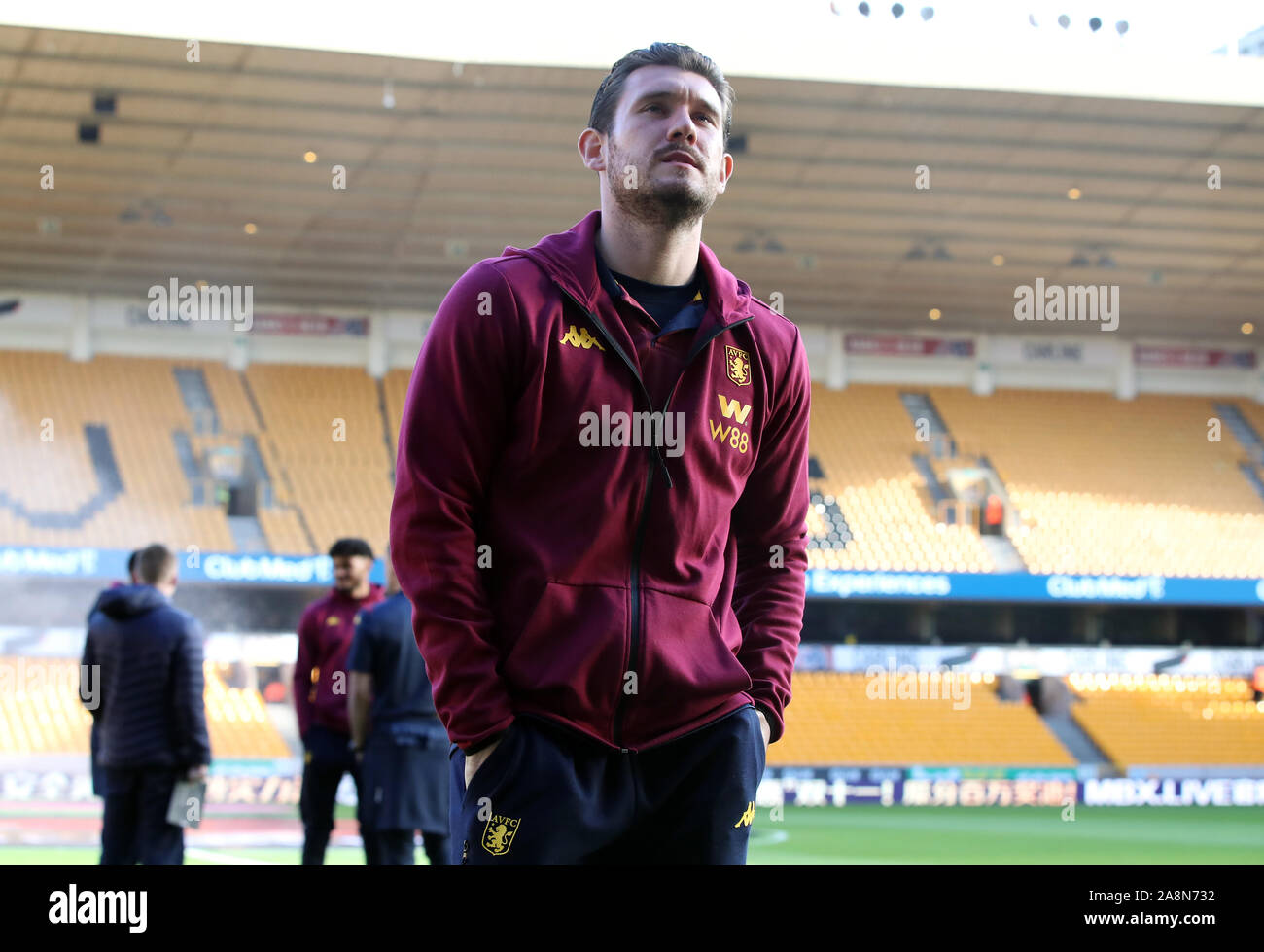 Aston Villa goalkeeper Jed Steer ahead of the match before the Premier ...