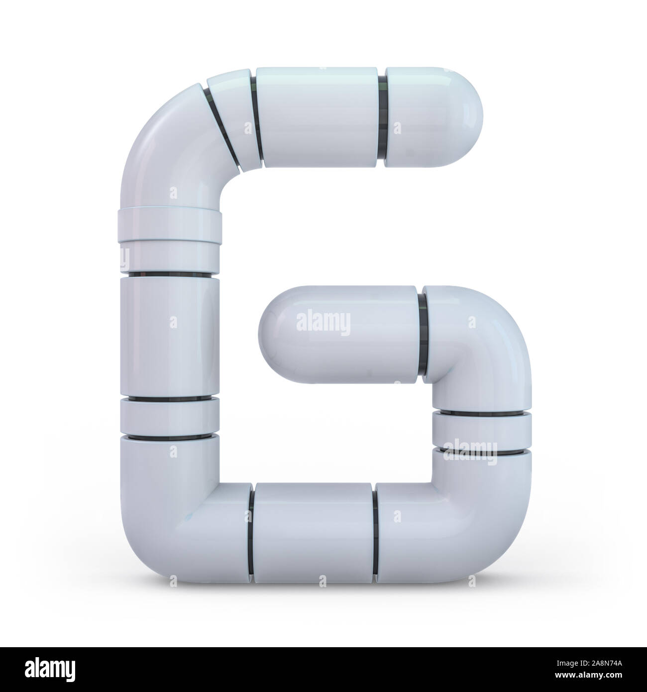 Capital letter G. Uppercase. Metallic futuristic white font. Mechanical ...