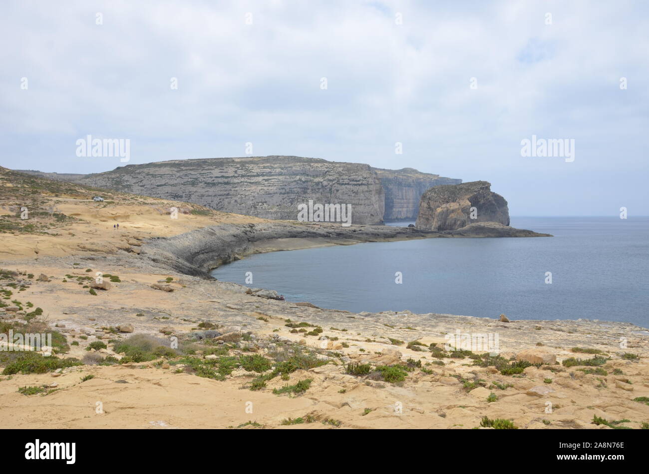 Fungus Rock in Dwejra Bay, Island of Gozo, Malta Stock Photo - Alamy