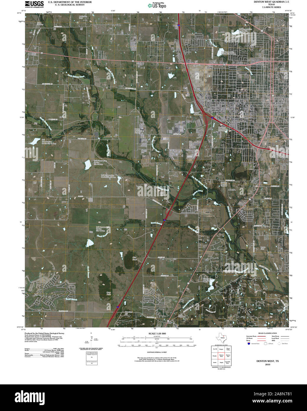 Denton texas map hi-res stock photography and images - Alamy