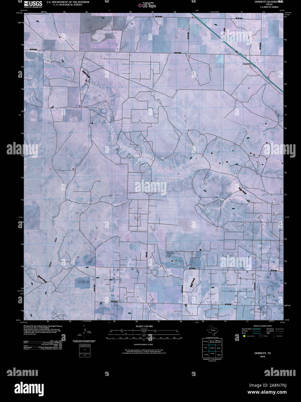 Map of dermott hi-res stock photography and images - Alamy