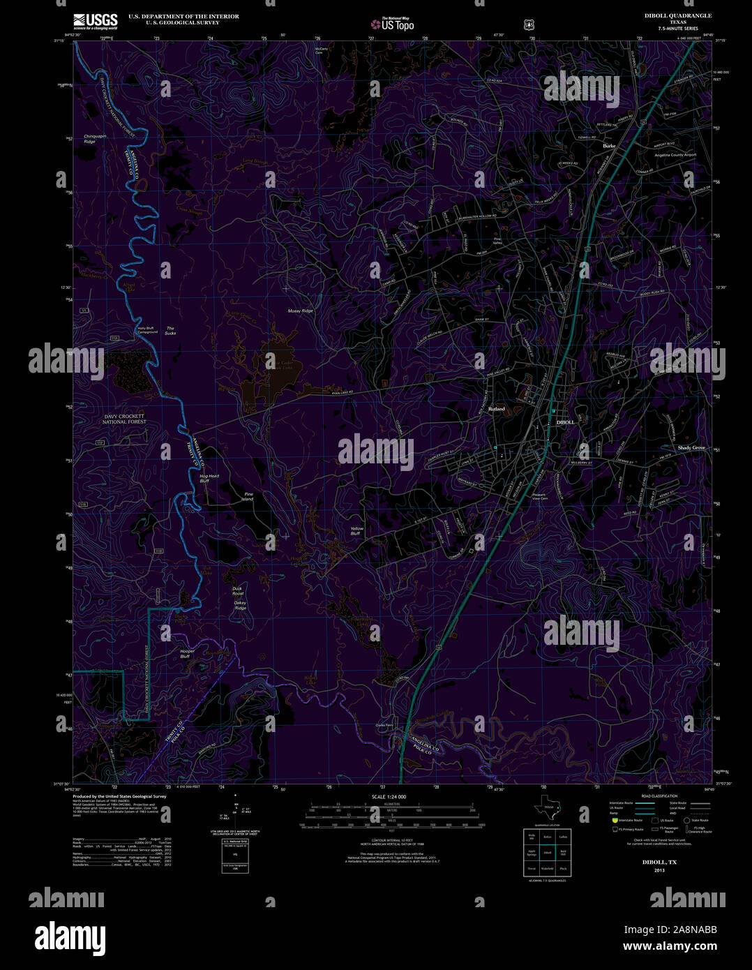 Diboll map hi-res stock photography and images - Alamy