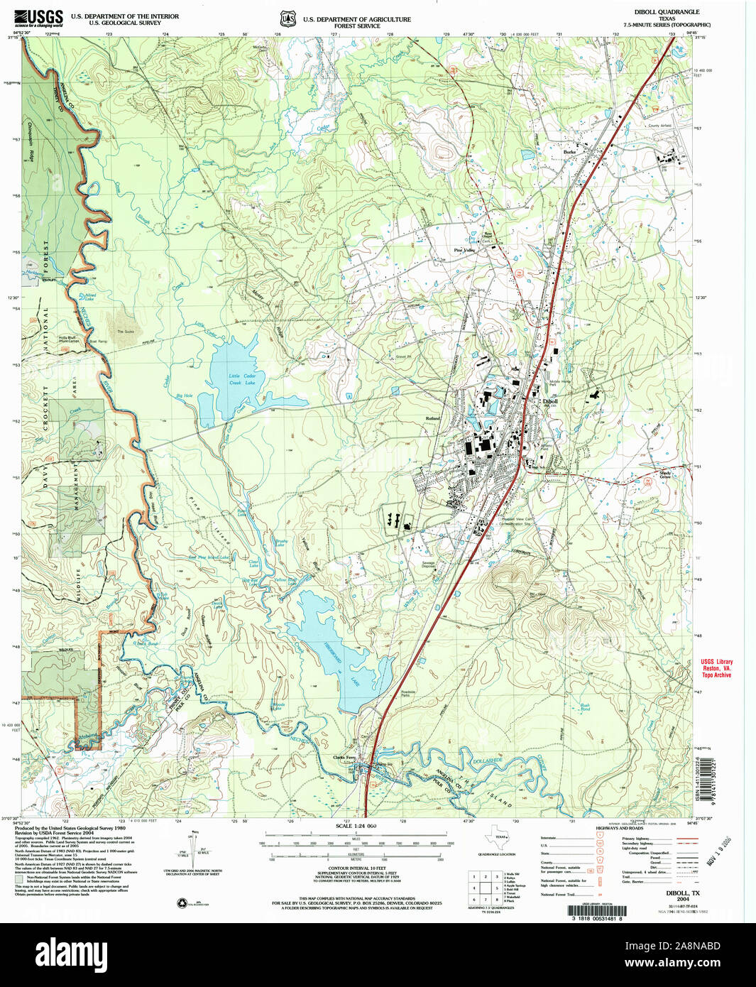 Diboll map hi-res stock photography and images - Alamy