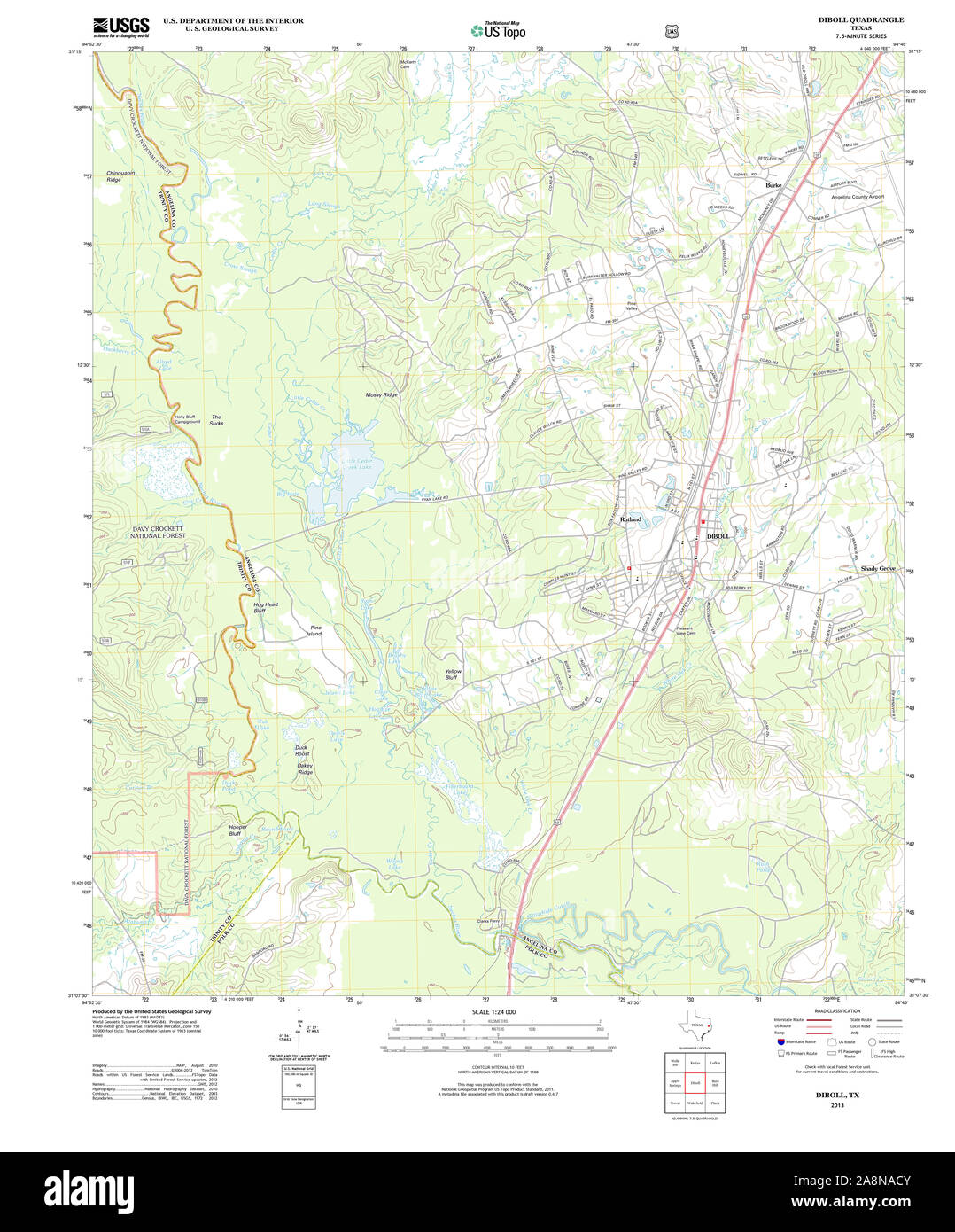 Map of diboll hi-res stock photography and images - Alamy