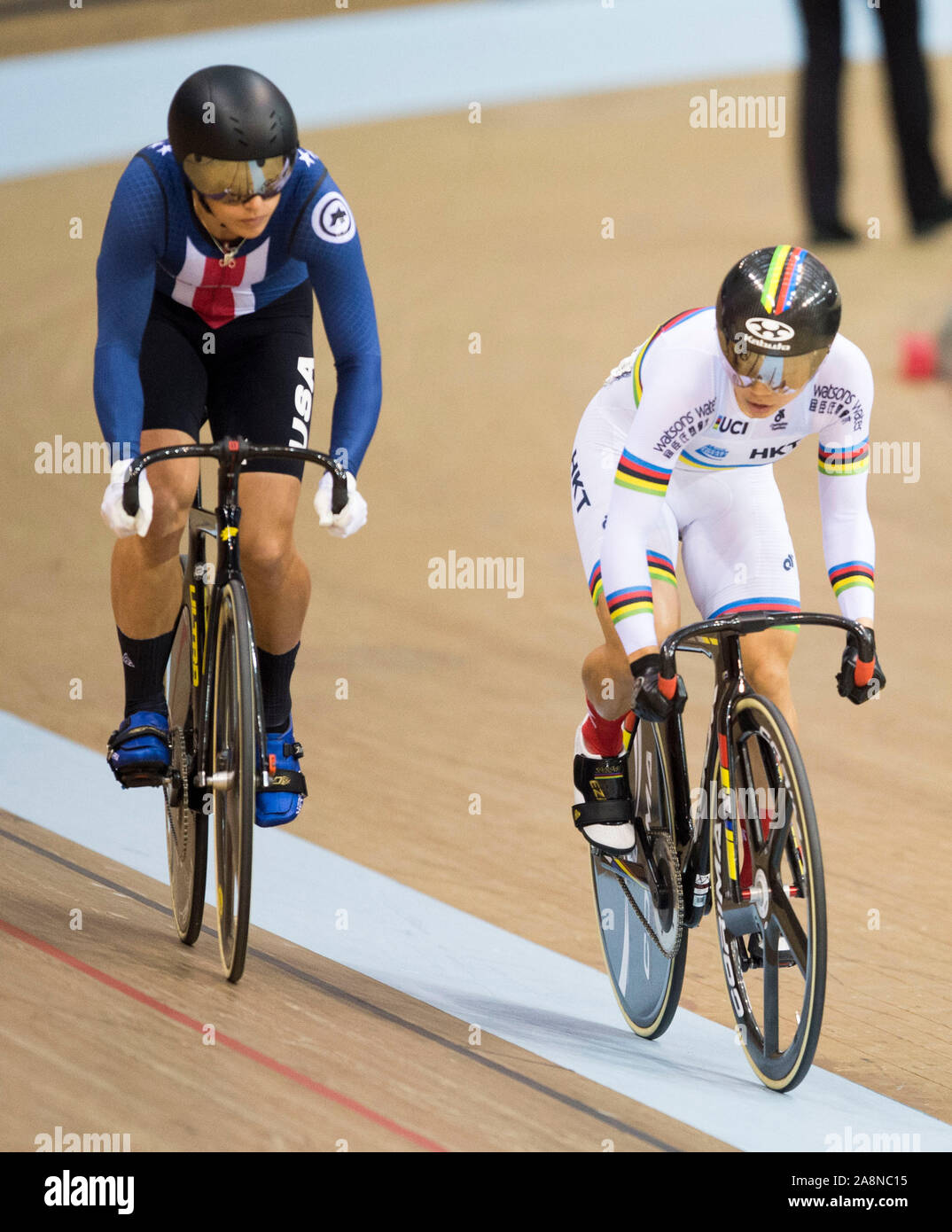 Mandy Marquardt (USA) and Sze Was Lee (HKG) competing in heat 4 of the ...