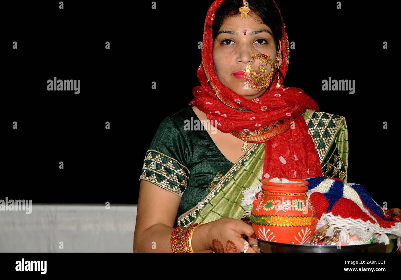 Indian festival karva chauth hi-res stock photography and images - Alamy