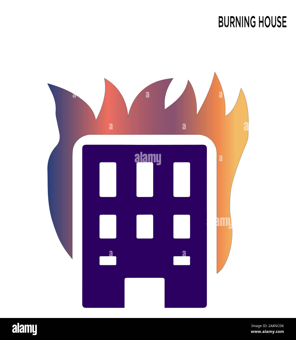 Building burning fire smoke Cut Out Stock Images & Pictures - Alamy