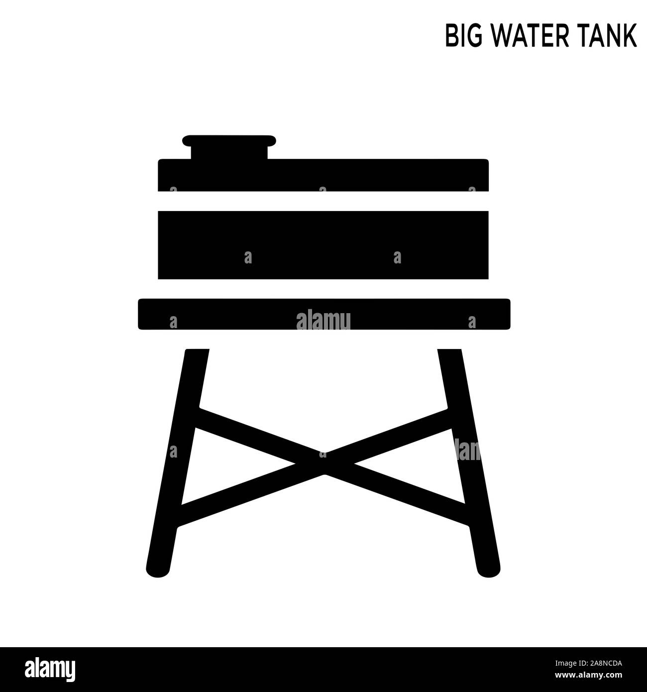 Plastic water storage tank Black and White Stock Photos & Images - Alamy