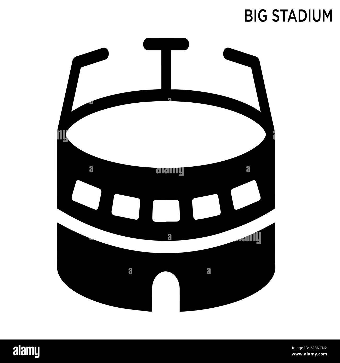 Big stadium icon buildings concept symbol design Stock Photo - Alamy