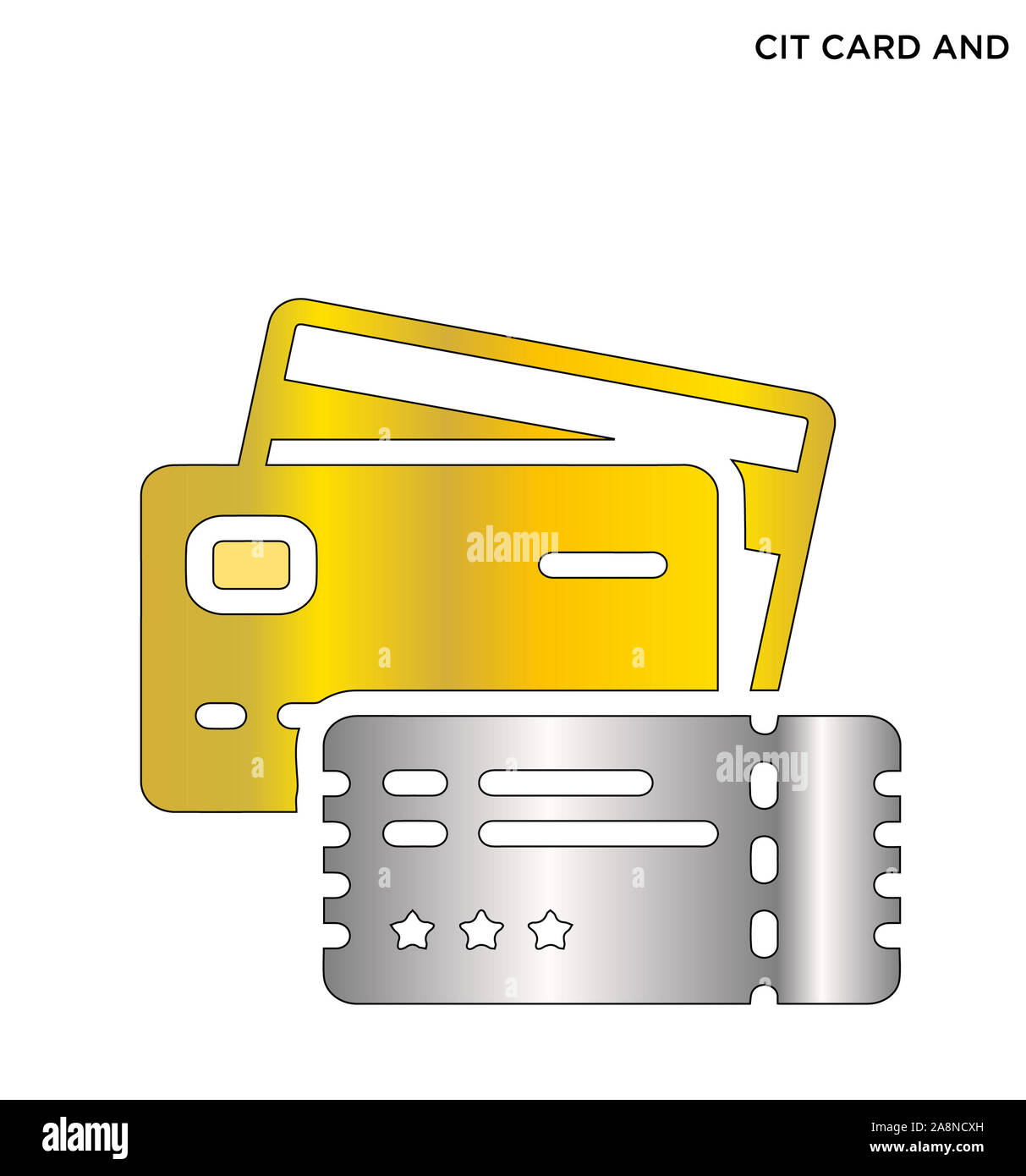 Card with ticket icon editable symbol design Stock Photo - Alamy