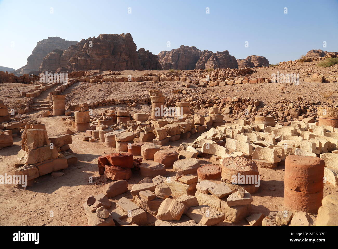 Temple of the Winged Lion (Temple of Al Uzza), Petra, Wadi Musa, Ma'an ...