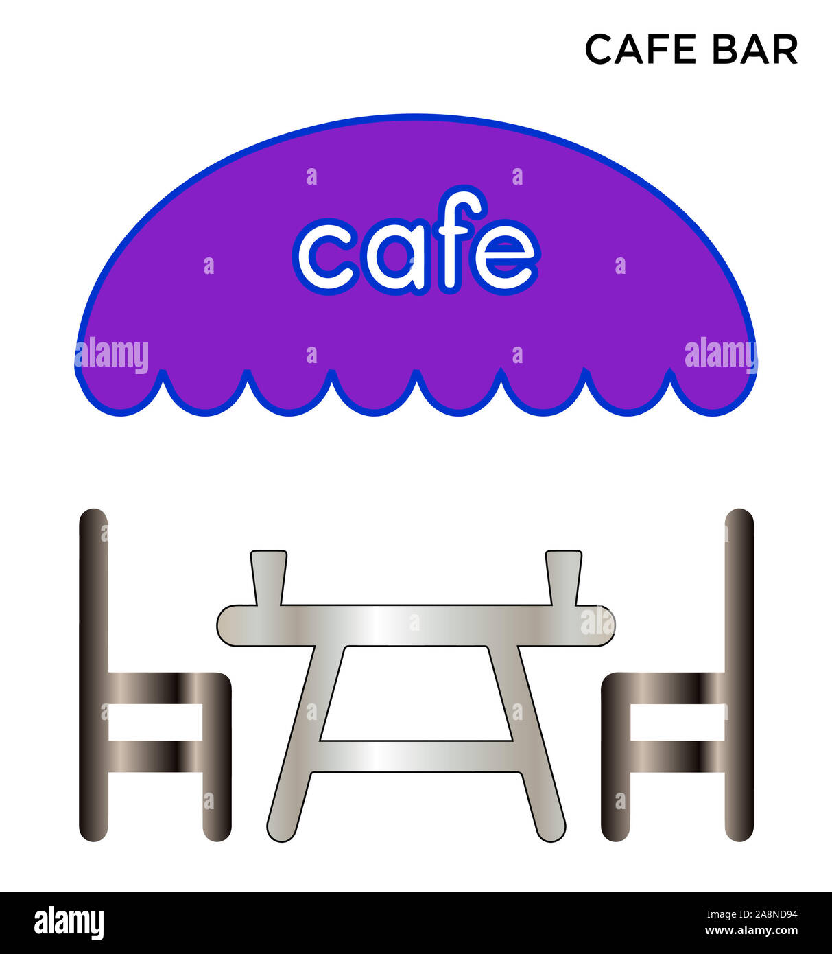 Cafe bar editable icon symbol design Stock Photo - Alamy