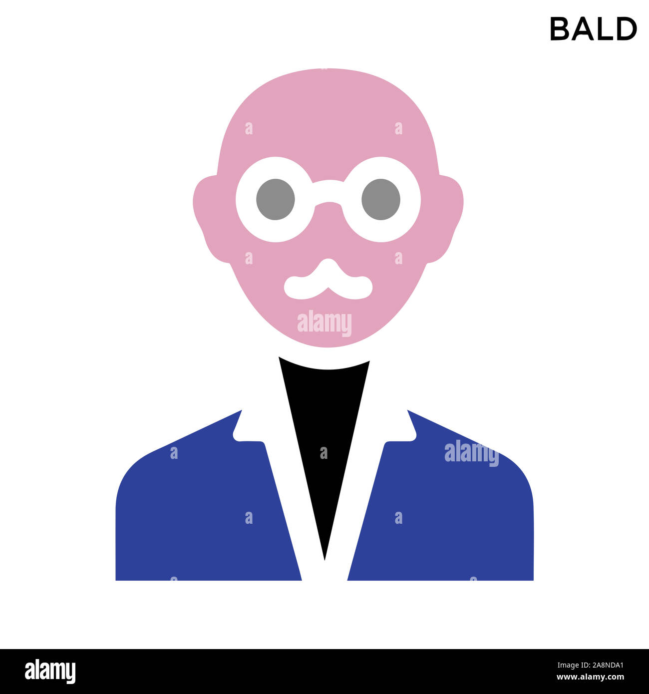 Bald man avatar icon hi-res stock photography and images - Alamy