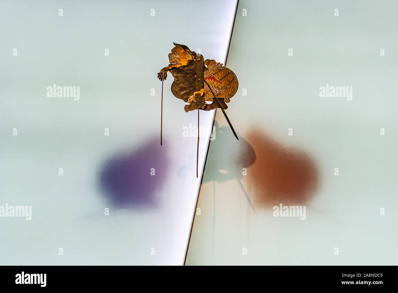 Wayang Kulit shadow play figure of the mythological character Semar ...