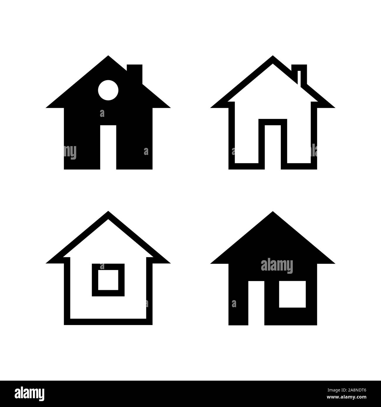 House location black line Cut Out Stock Images & Pictures - Alamy
