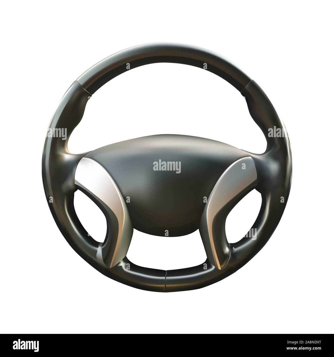 car steering wheel vector realistic illustration on white isolated ...