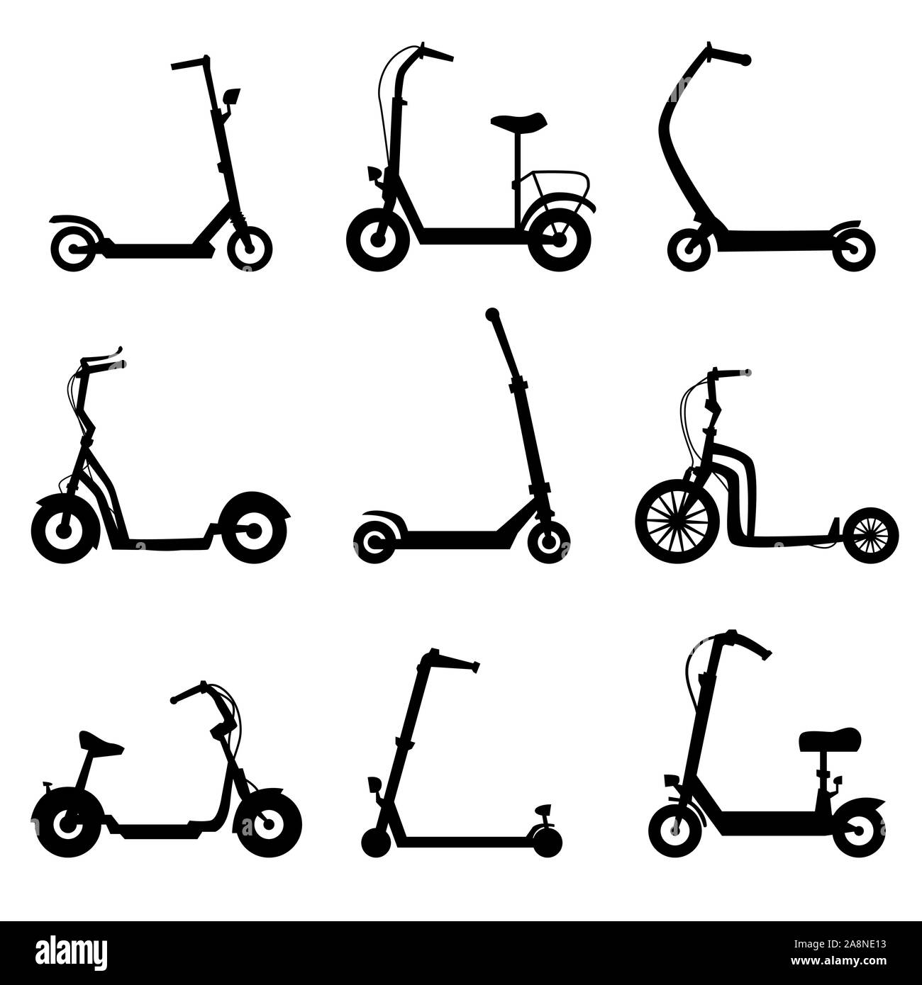 scooter vector illustration on a white isolated background Stock Vector ...