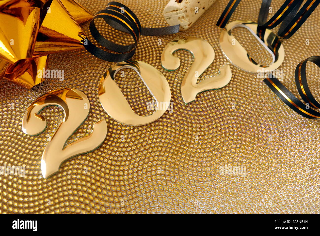 Happy New Year 2020 celebration background with copy space Stock Photo ...