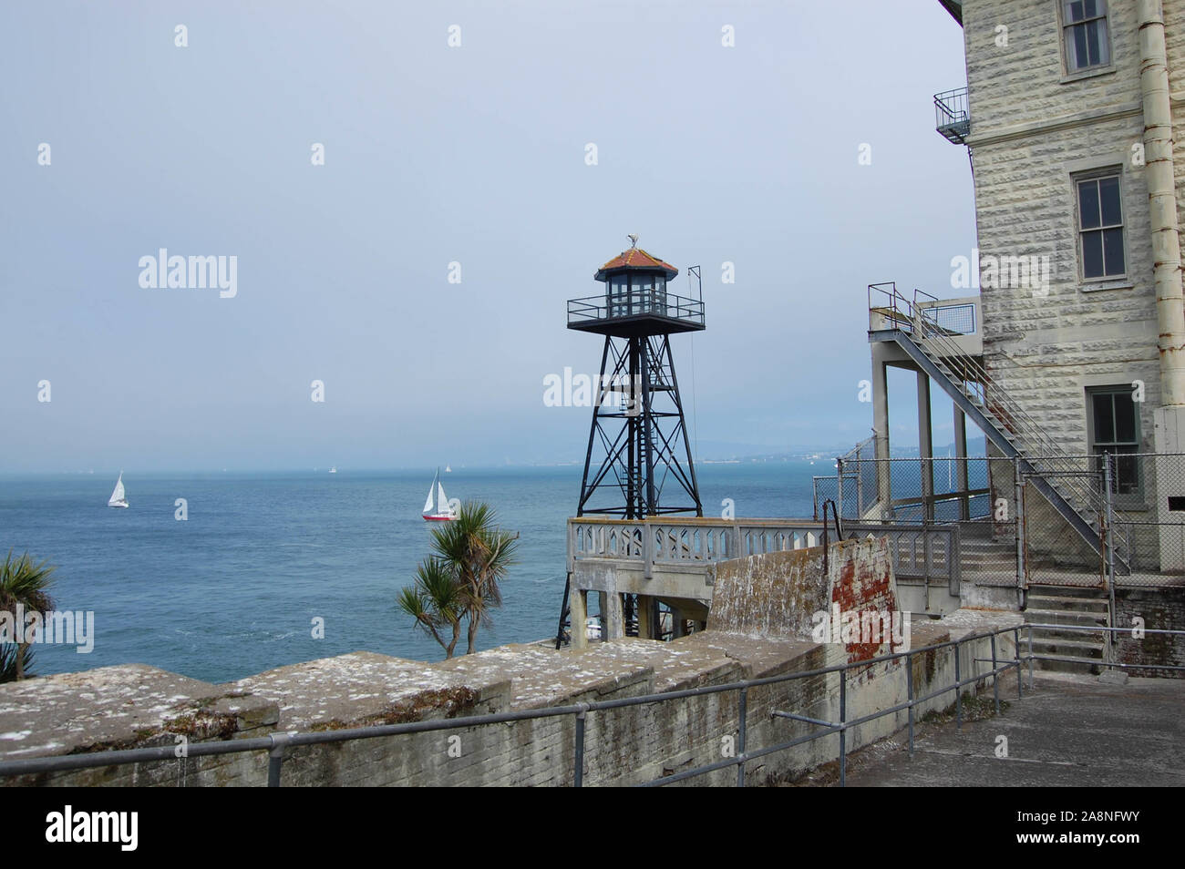 prison Watch tower Alcatraz San Francisco USA Stock Photo - Alamy