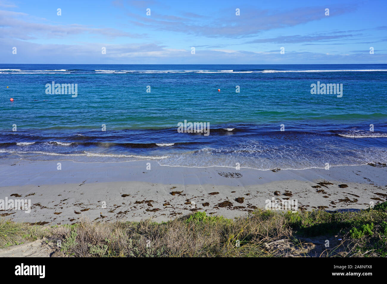 View of Horrocks Beach in the Mid West region of Western Australia ...