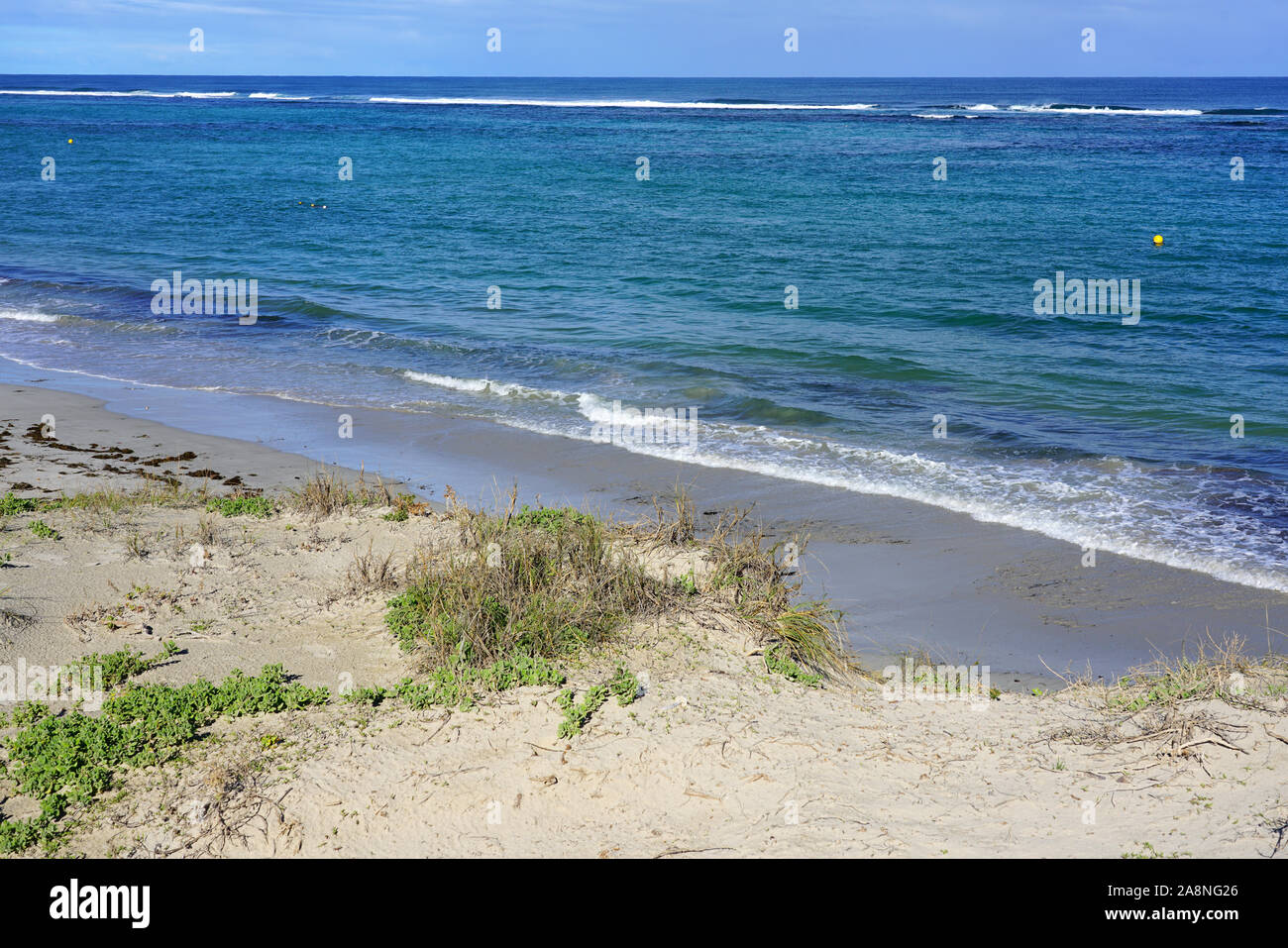 View of Horrocks Beach in the Mid West region of Western Australia ...