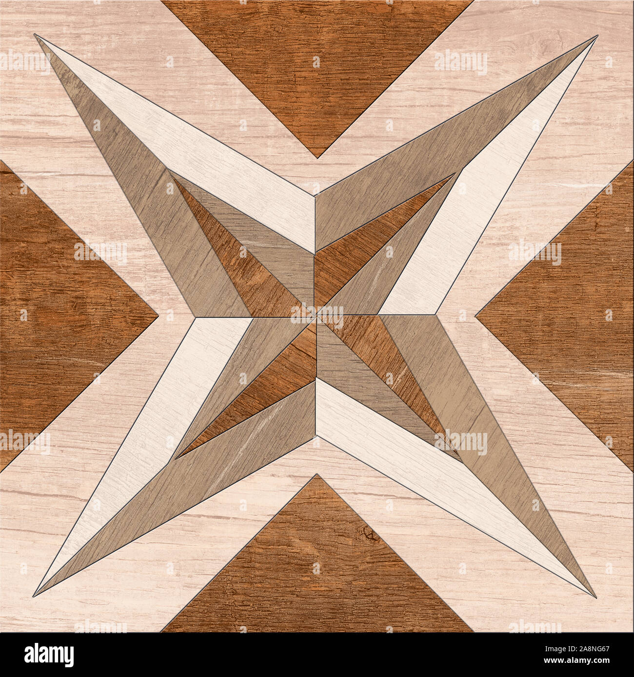 tiles, wooden geometric shapes, wooden floor tile Stock Photo - Alamy