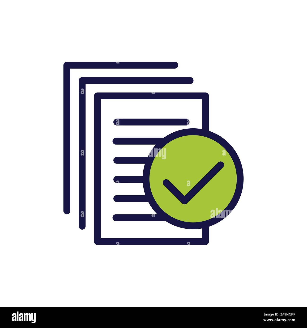 In Compliance Icon w paper, checks and list Stock Vector Image & Art ...