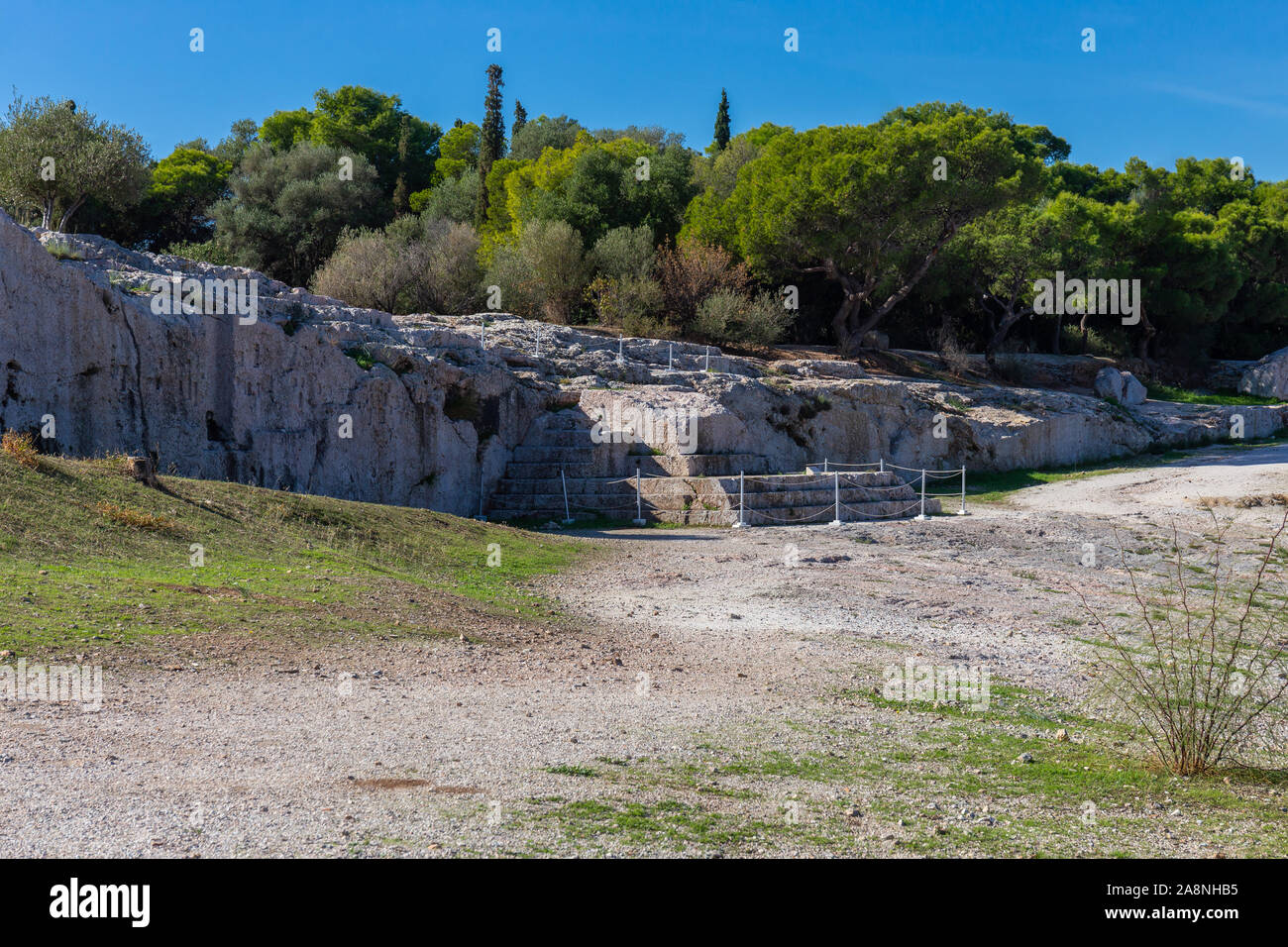 ruins of ancient Pnyx - the place were democracy born, Athens, Greece ...