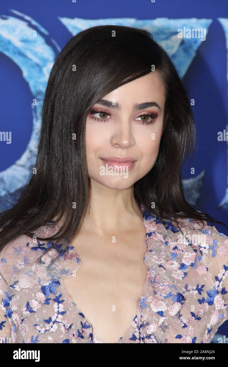 Sofia Carson at Disney's World Premiere of "Frozen II". Held at the ...