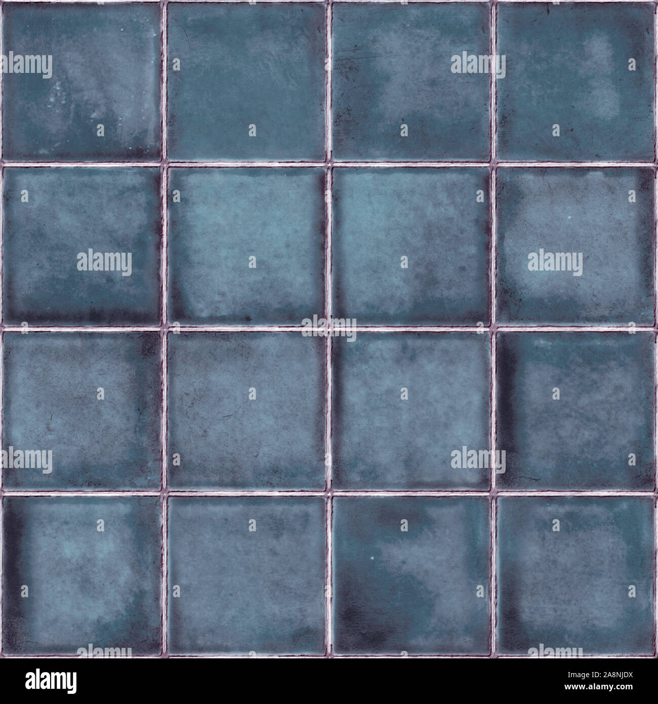 Blue Glazed Ceramic Tile Crackle Glass Mosaic Tile Background With Glazed Tile Texture Stock