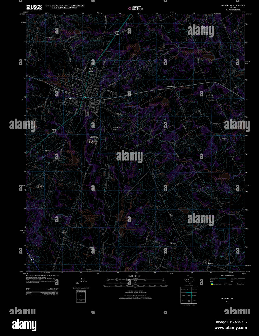 Dublin texas map hi-res stock photography and images - Alamy