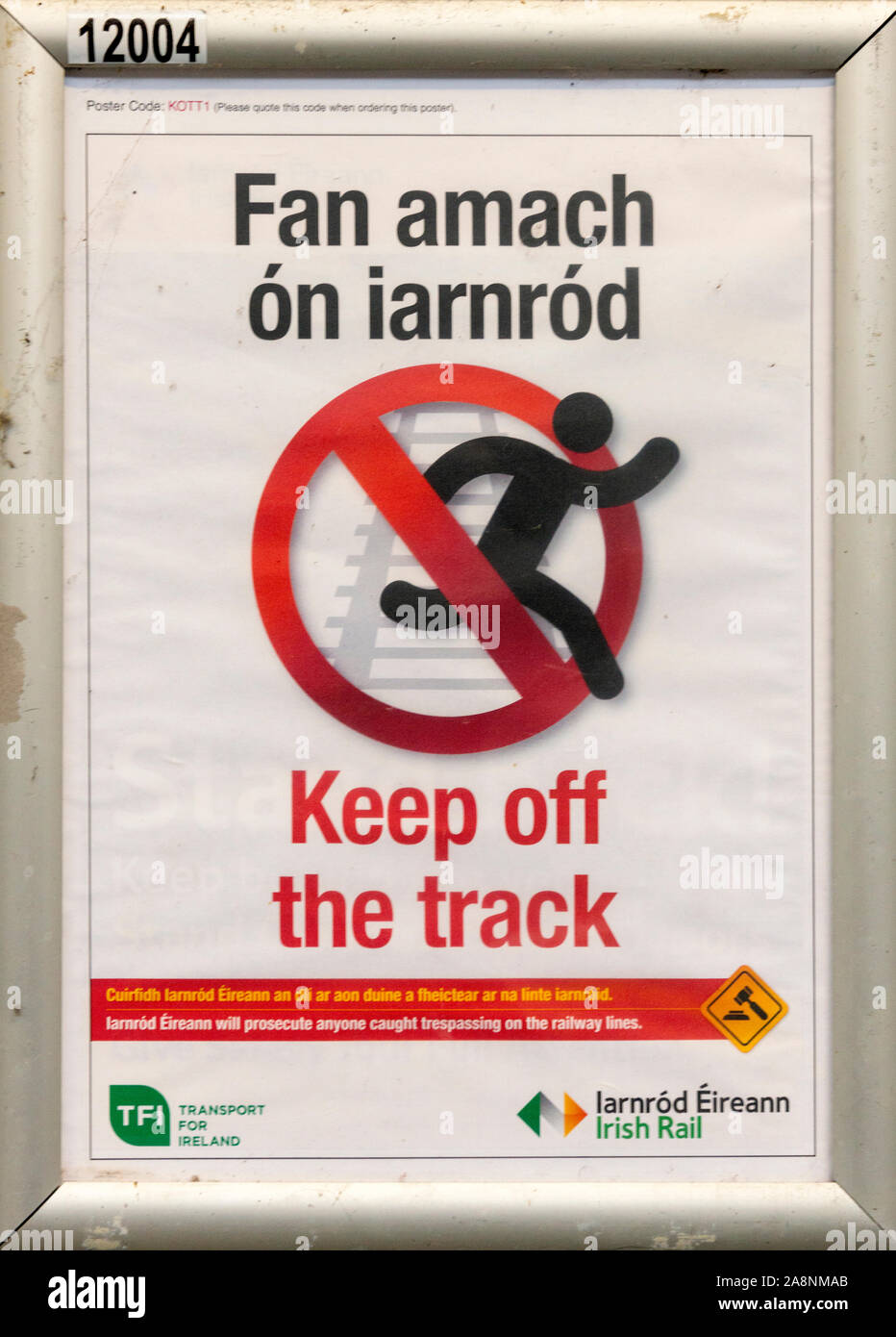 Train station warning sign hi-res stock photography and images - Alamy