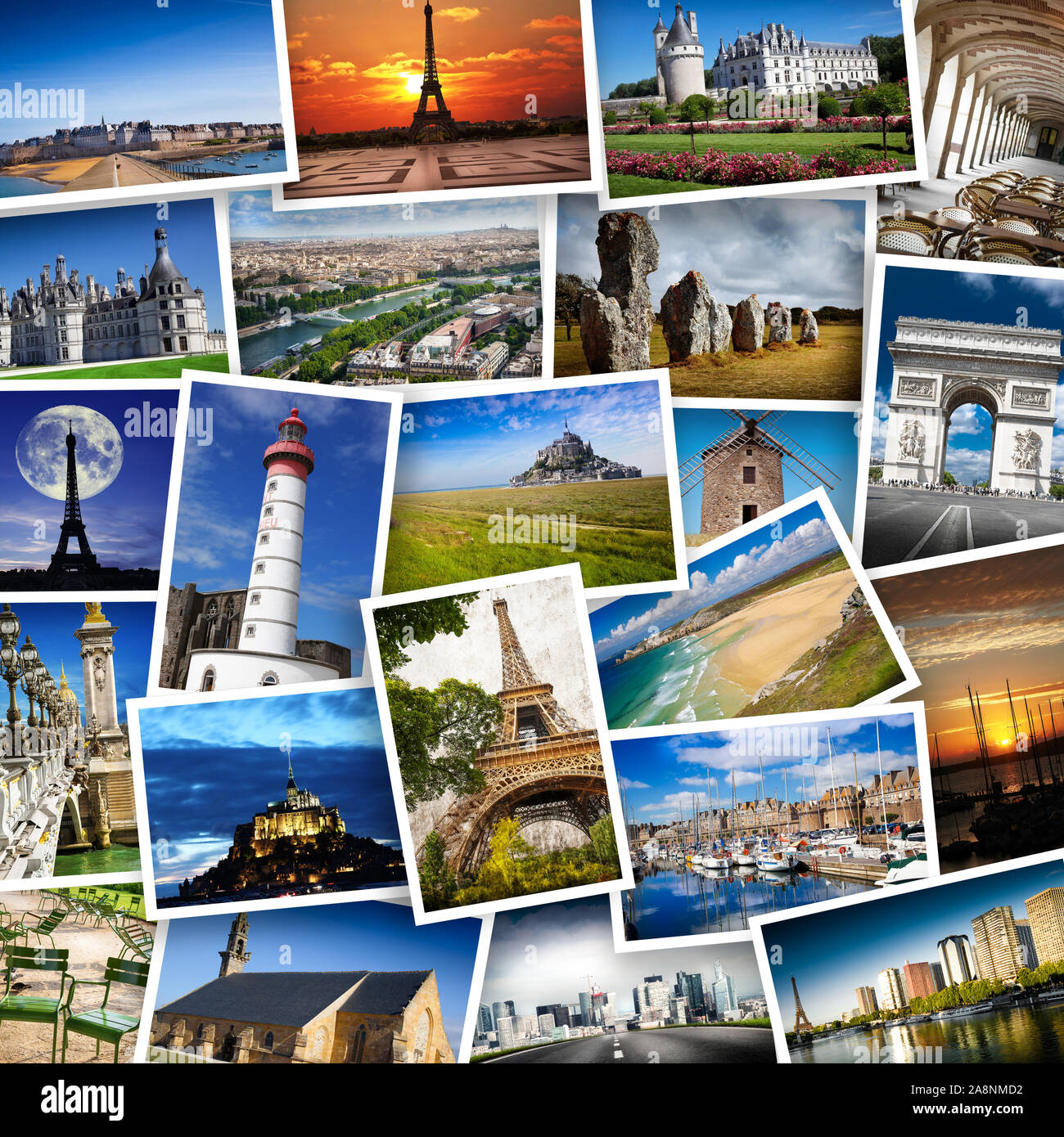 collage of French images on white background Stock Photo - Alamy