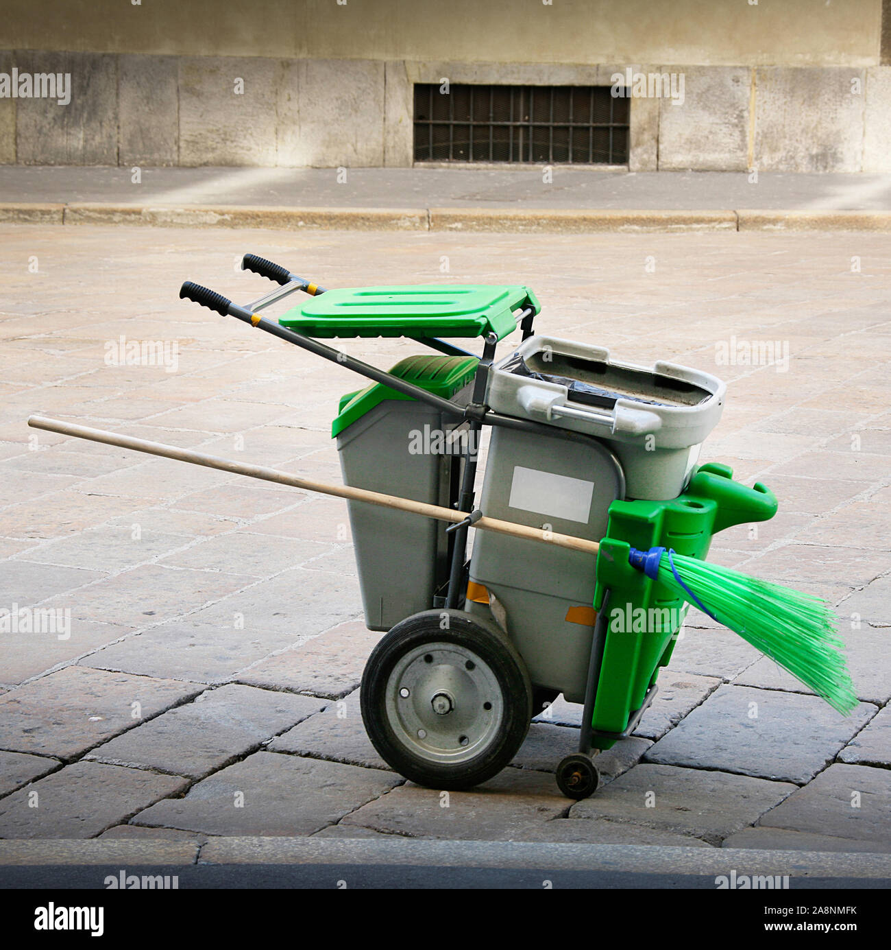 a cart for the urban collection of garbage Stock Photo - Alamy