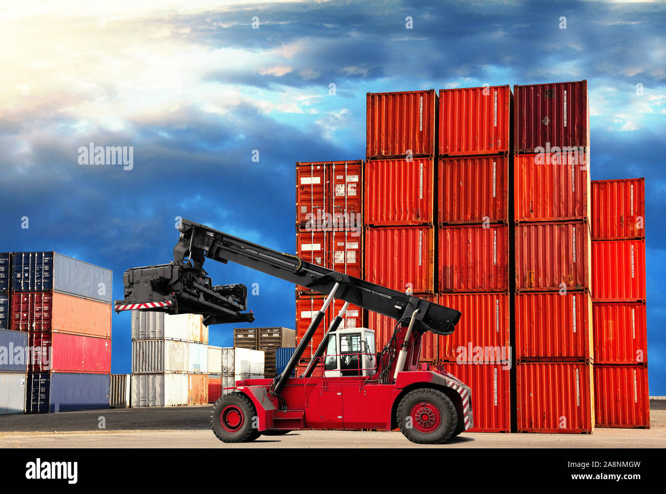 the Containers for freight transport Stock Photo - Alamy
