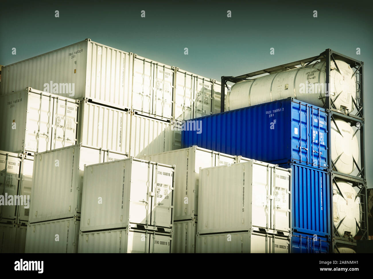 the Containers for freight transport Stock Photo - Alamy