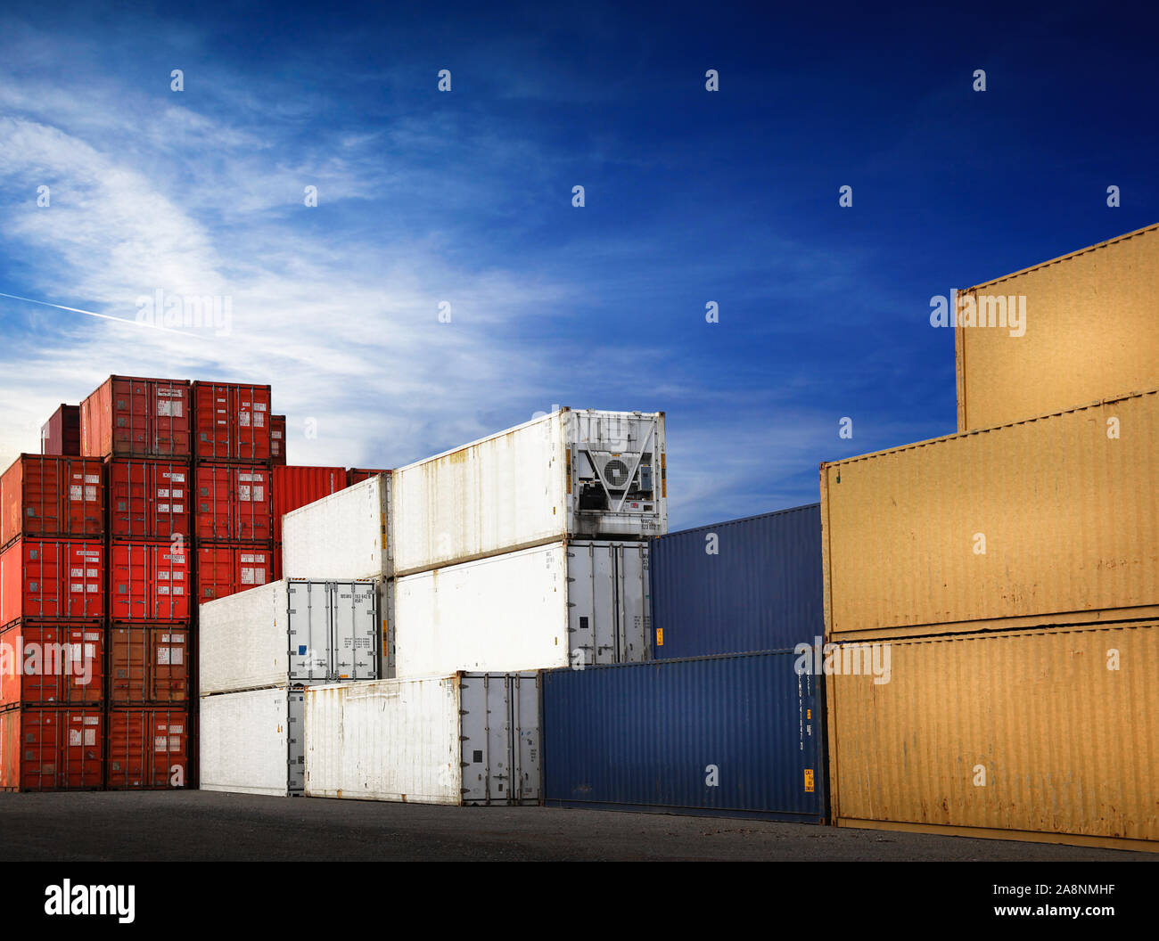 the Containers for freight transport Stock Photo - Alamy
