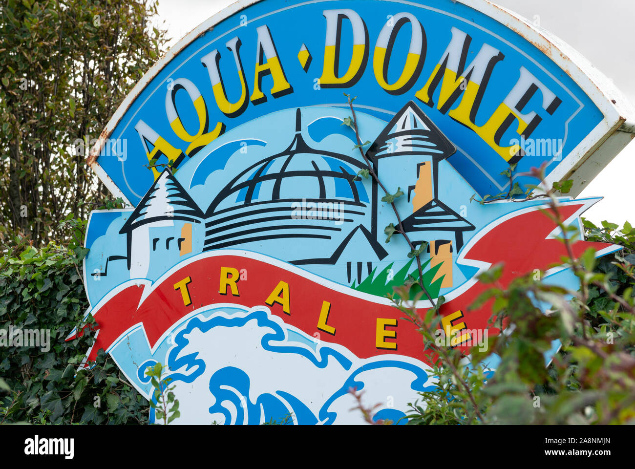 Aqua Dome Tralee leisure centre logo sign in Tralee, Ireland Stock ...