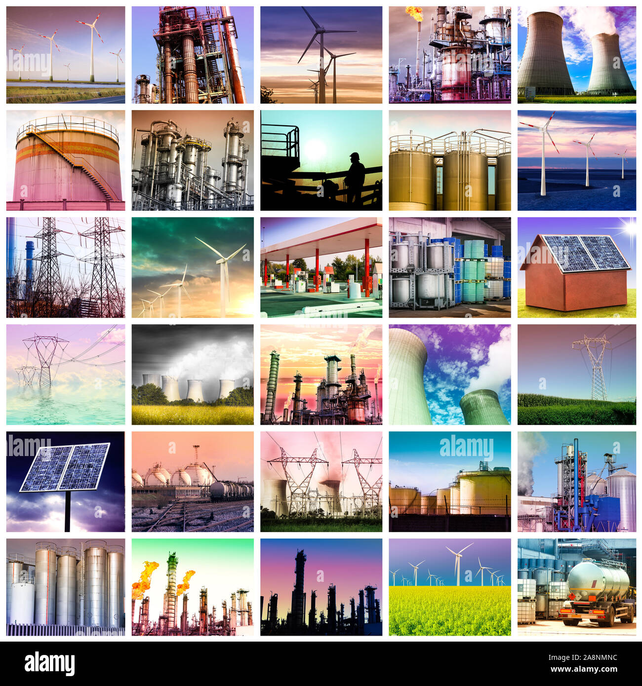 a Collage of plants for energy and chemistry Stock Photo - Alamy