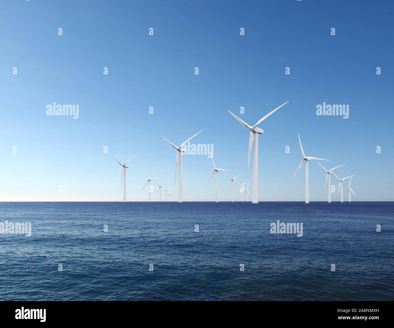 wind turbine in the ocean Stock Photo - Alamy