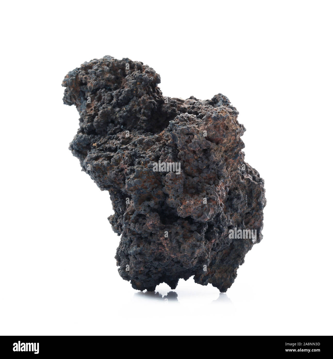isolated lava stone on white background Stock Photo - Alamy
