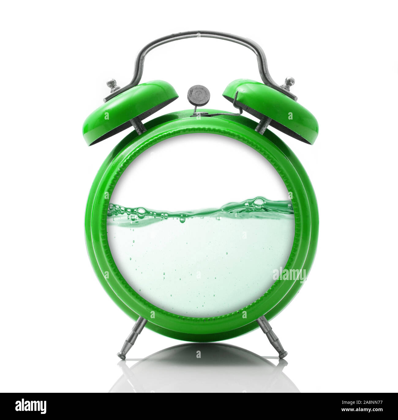 isolated alarm clock with splash dial on white background Stock Photo ...