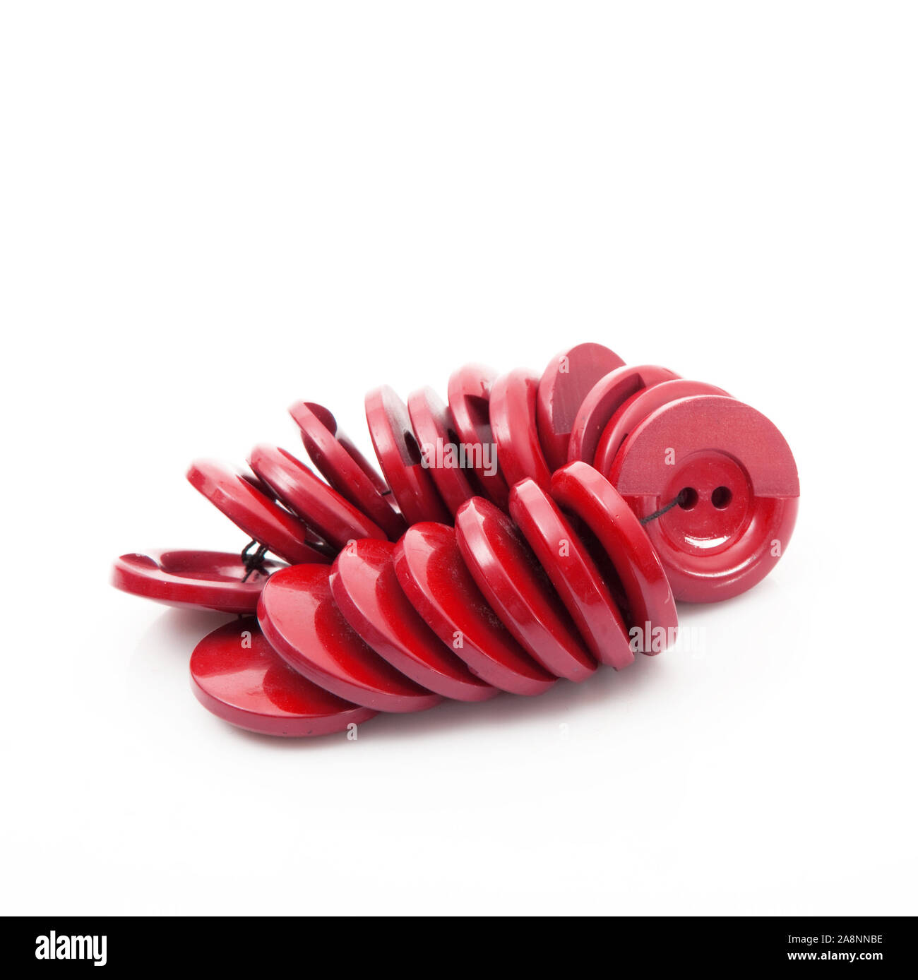 collection of red button on white background Stock Photo - Alamy